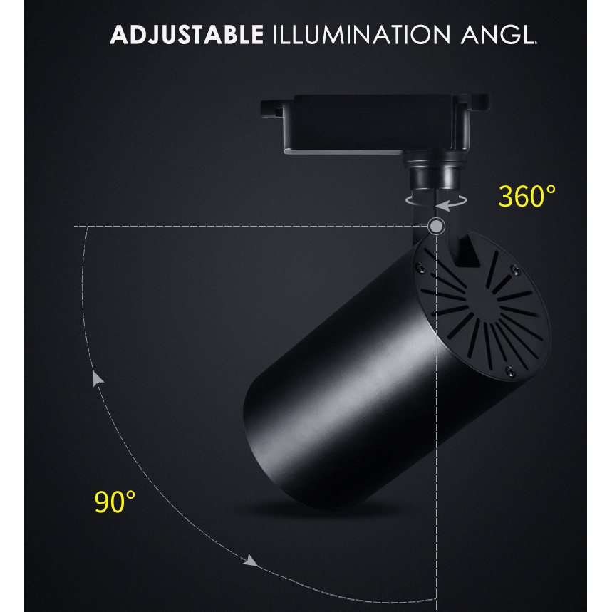 COB LED Track Light 12W 20W 30W 40W Rail Lamp Track Lighting Spotlight ...