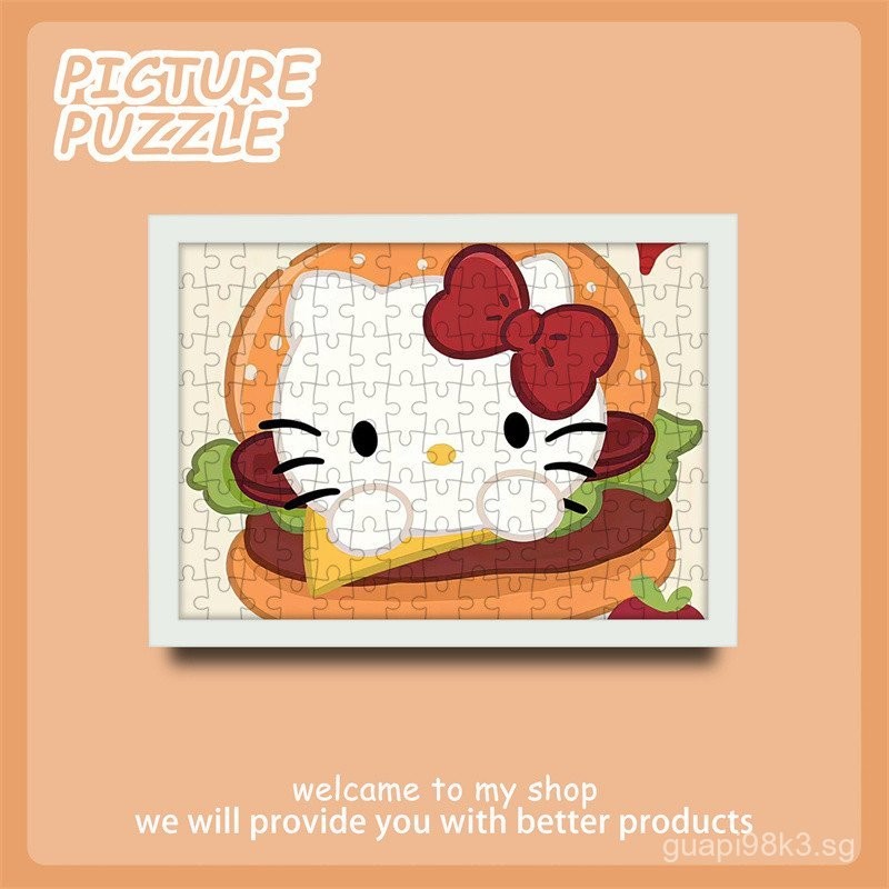 Hello Kitty Burger Puzzle Adult Pressure Reduction Educational Anime ...