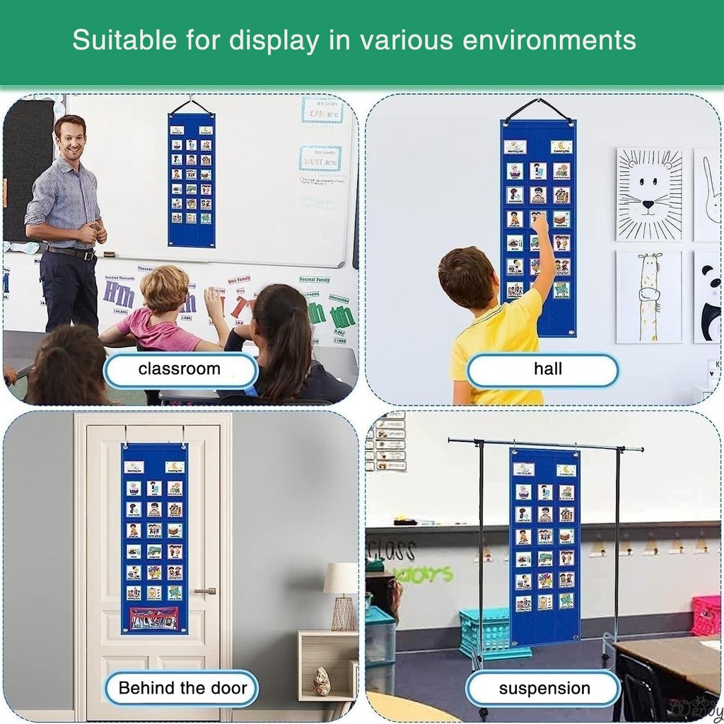 Kids Visual Schedule Calendar Chart Foldable Autism Daily Chore Routine ...