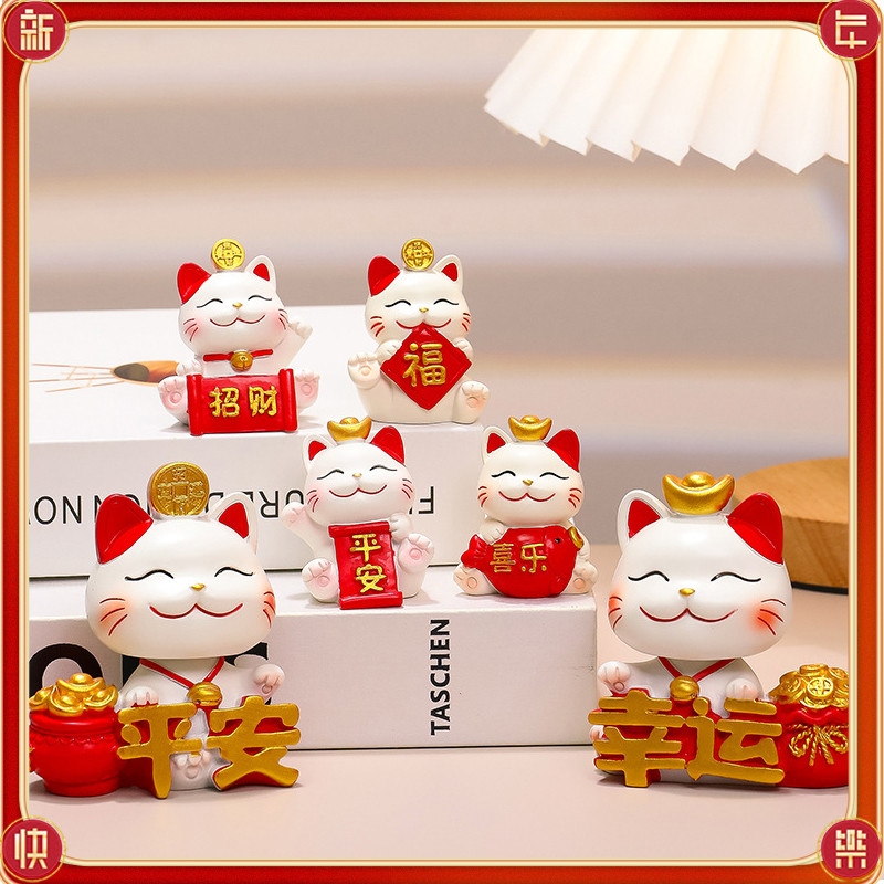 【Ready Stock】Chinese New Year Gifts Mini Lucky Cat Desk Ornaments ...