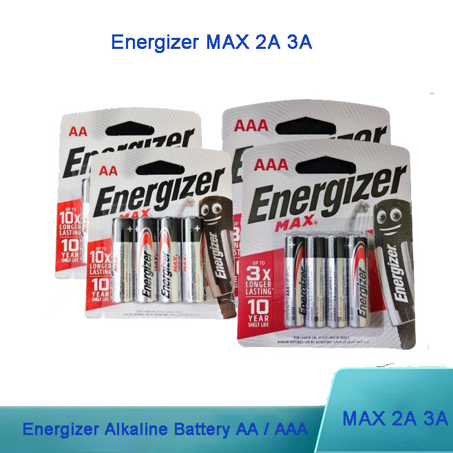 Energizer MAX 3A 2A 12pcs Per Card MAX Energizer Alkaline Battery AA ...
