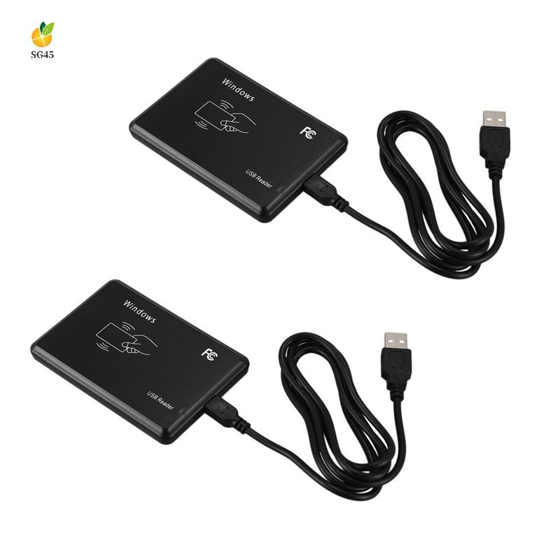 2X USB RFID DeskTop ID Card Reader Contactless Card Reader | Shopee ...