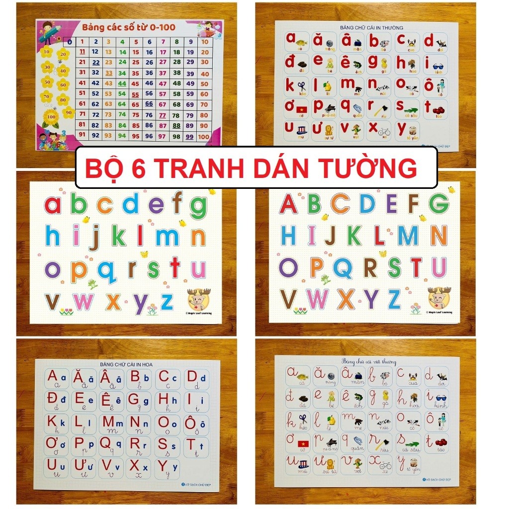 Wall paintings of numbers and letters for children - 6 large a3 ...
