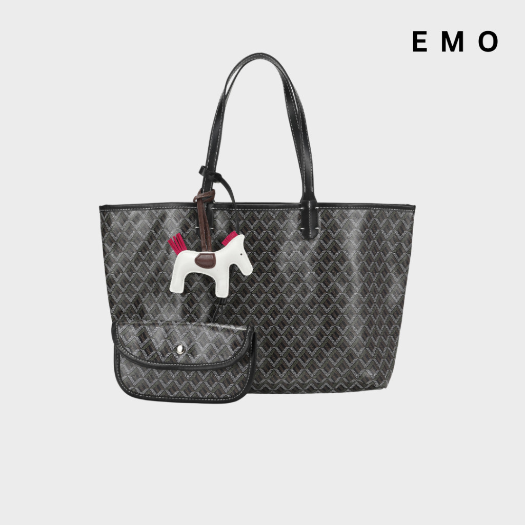 EMO Totebag EMO Korea Desain Baru E Logo Wanita | Shopee Singapore