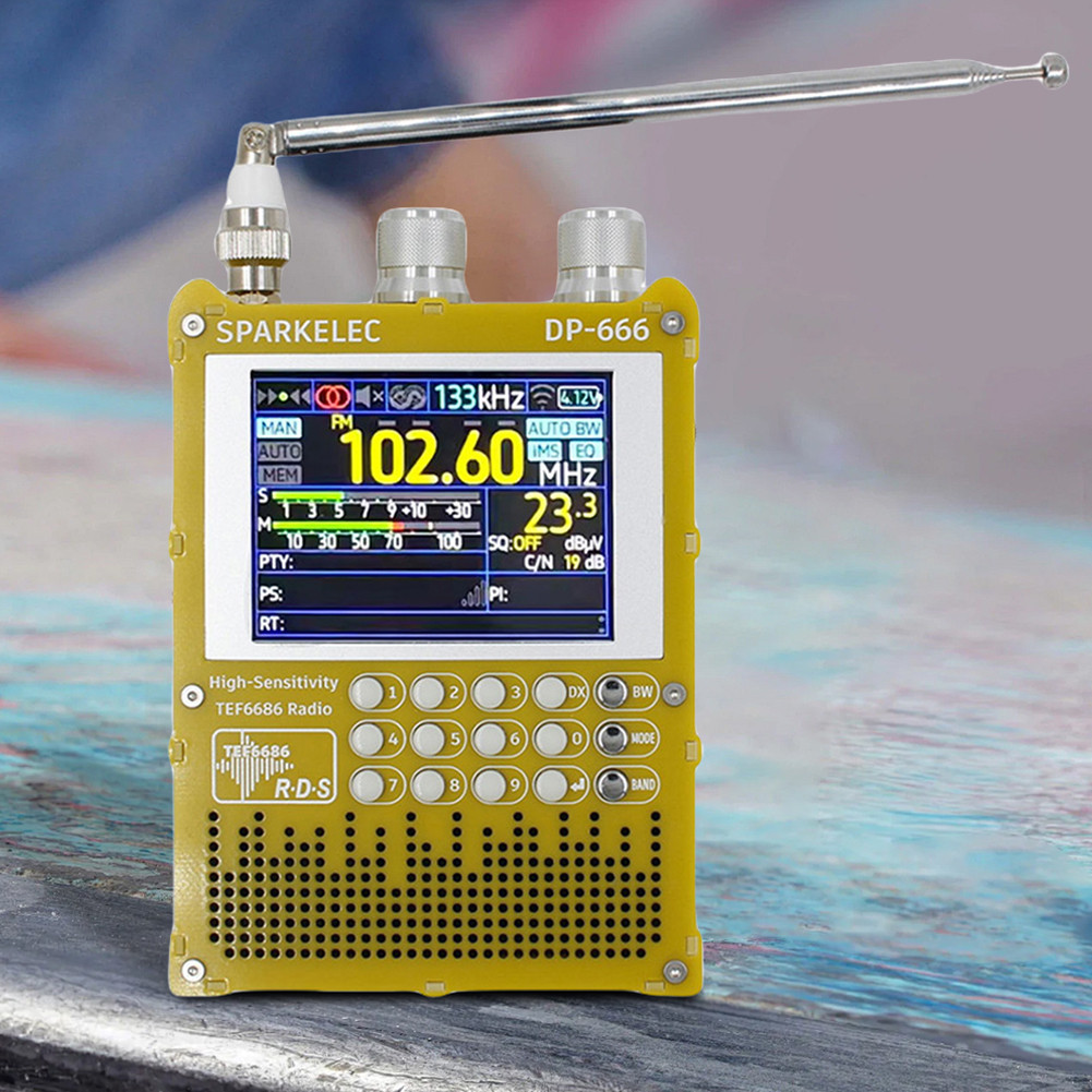 DP-666 TEF6686 Radio DSP Full Band Portable Radio with LCD Display High Sensitivity DSP Receiver ...