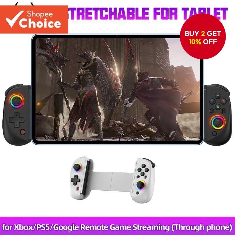 VILCORN D8 Gaming Dual Hall Flexible RGB Controller Streaming Gamepad ...