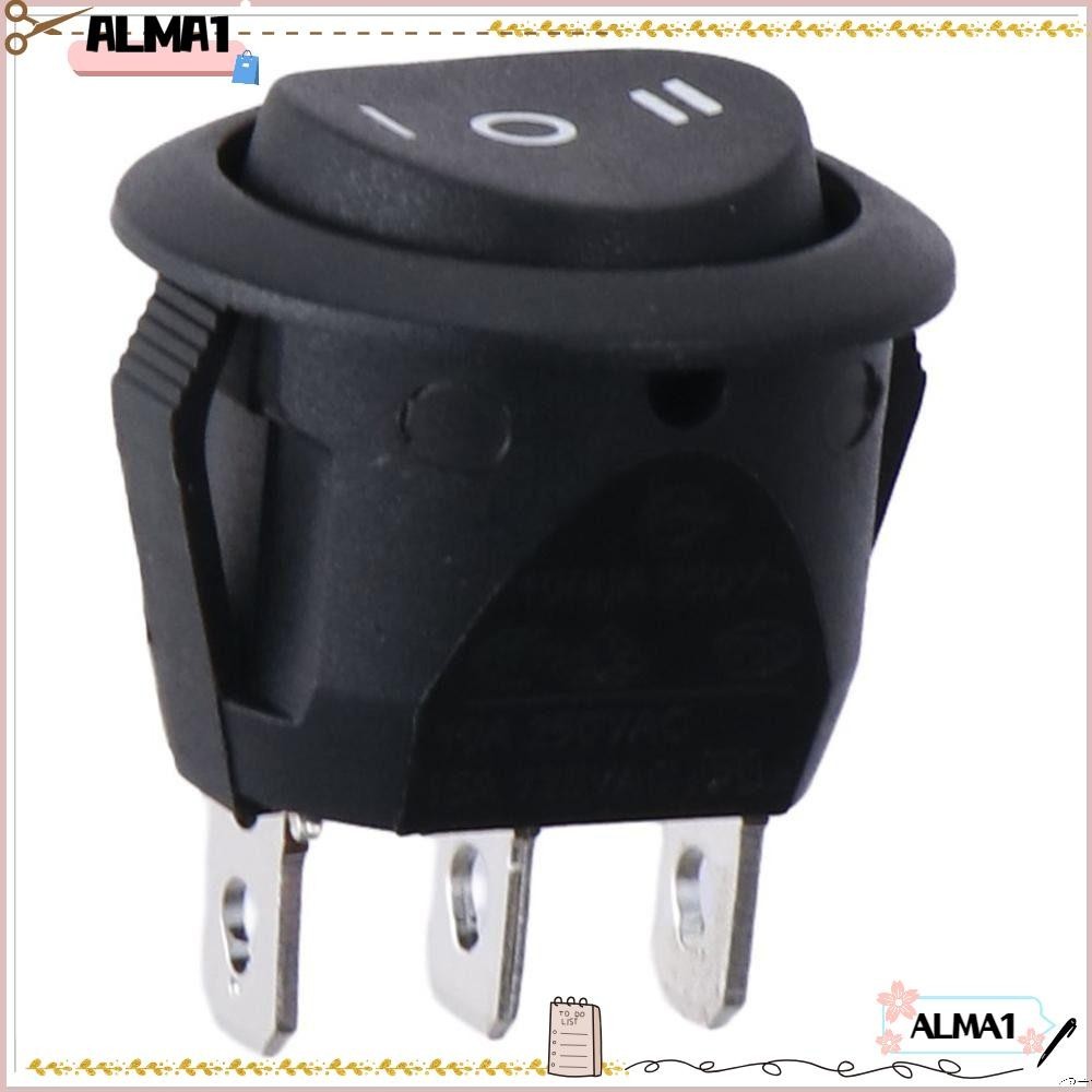 ALMA Boat Rocker Switch, AC250V/10A 125V/15A 3 Terminal Power Switch ...