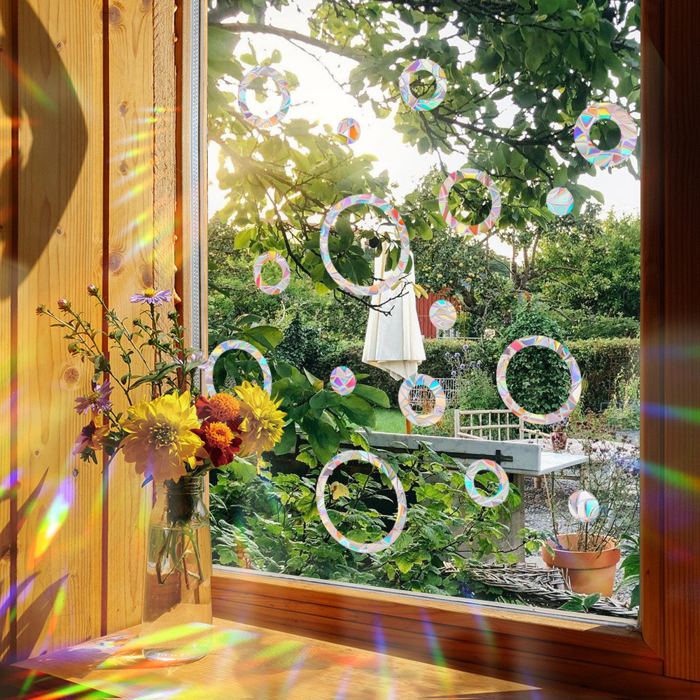 R RPS Cross-Border Sun Catcher Window Sticker Rainbow Self-Adhesive ...