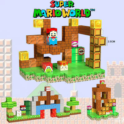 2.5cm Game Super Mario Bros. DIY Set Ore Merchandise Magnet Toy Mine ...