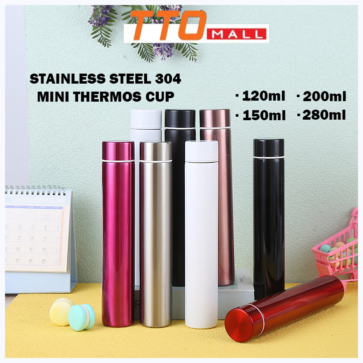 [TTO] Portable Pocket Thermos Bottle Stainless Steel Mini Thermal Water ...