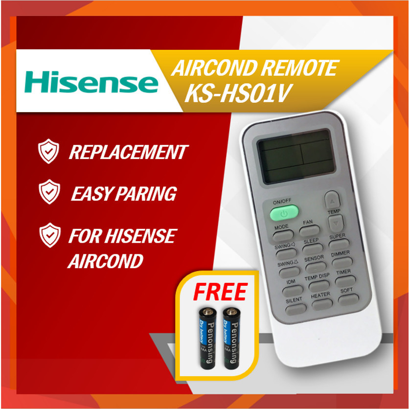 Hisense Aircond Remote Universal KS-HS01V Alat Kawalan Jauh Penghawa ...