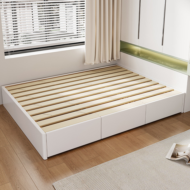 All solid wood without headboard drawer storage bed, Nordic minimalist ...