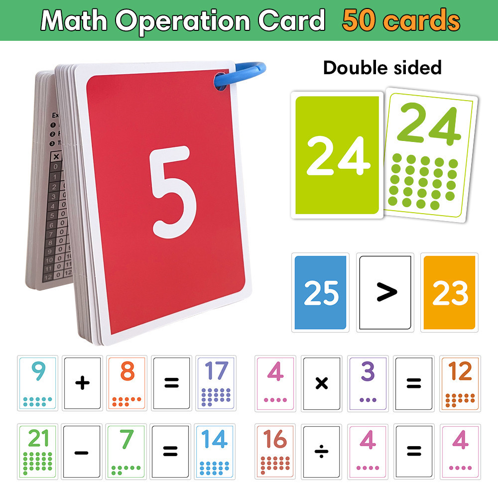 50Pcs Addition Subtraction Multiplication Division Educational Maths ...