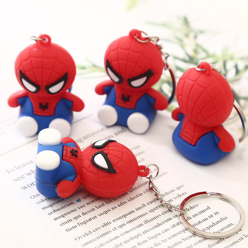 3D Cartoon Cool Spider Man Keychain Spider Man Keychain Spider Man ...