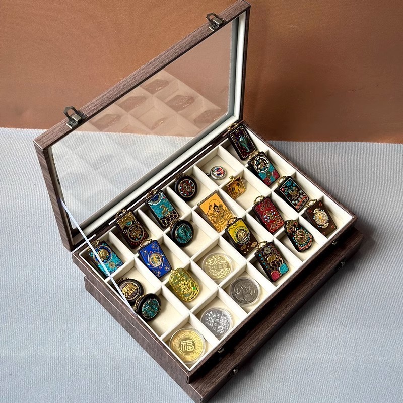 Sg BOUTIQUE Black Amulet Storage Box Amulet Tang Card Box Anti-dust ...