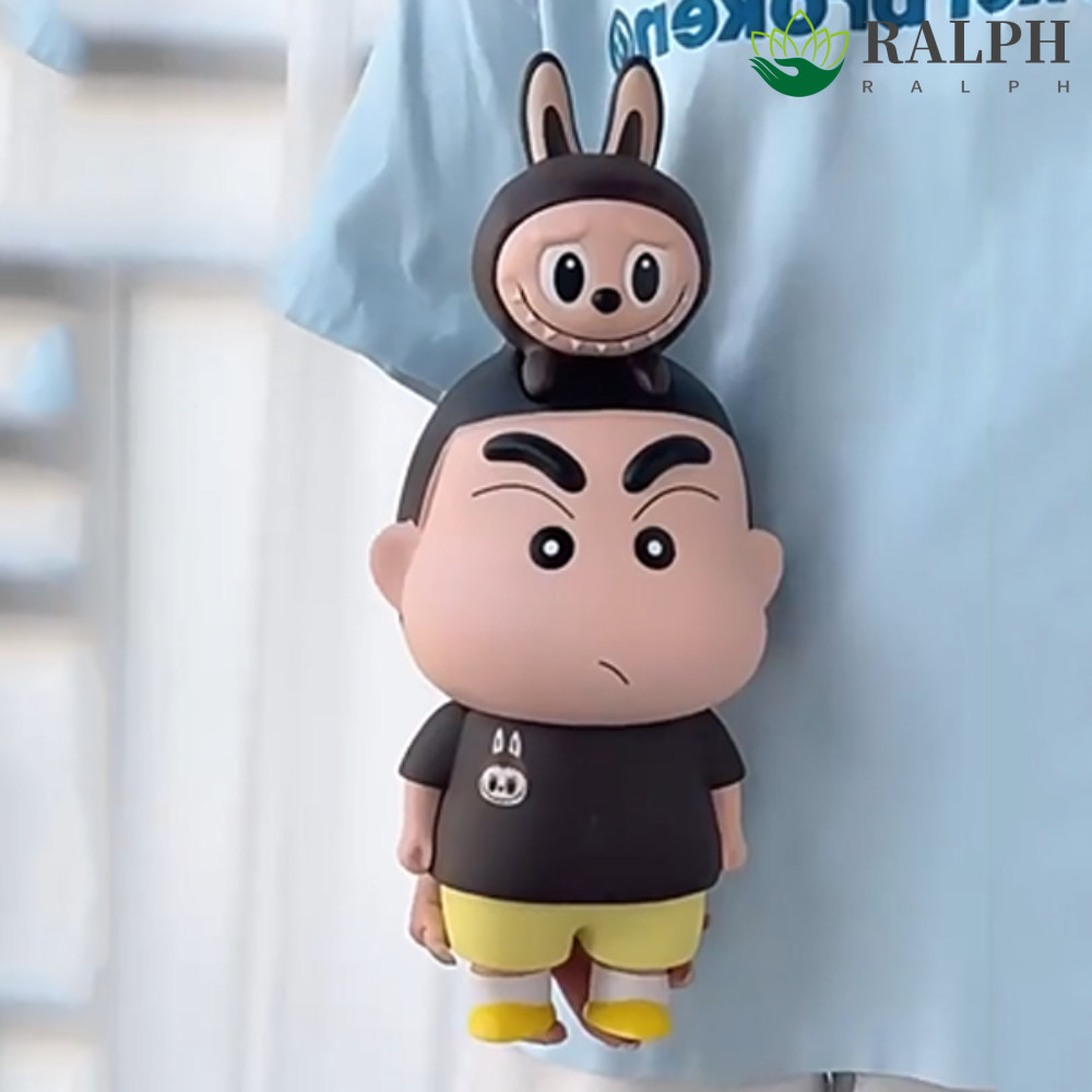 RALPH Labubu Crayon Shin-Chan Figure, PVC Doll Statue Labubu Crayon ...
