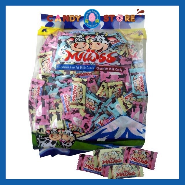 Milkiss Hi-Calcium Low Fat Milk Candy (360pcs+-) | Shopee Singapore