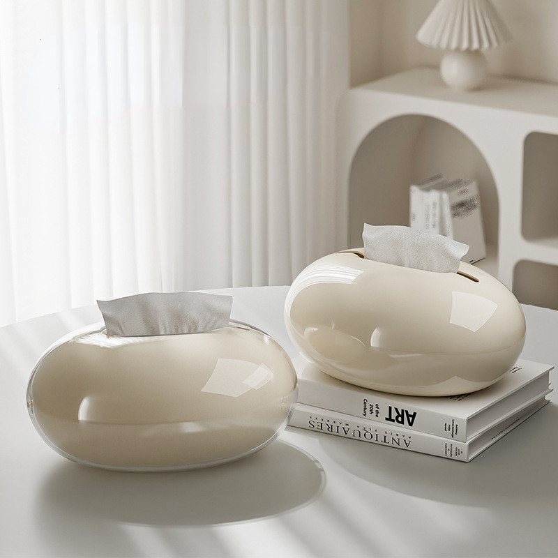 Light Luxury Double Layer Tissue Box Desktop Napkin Box Living Room ...