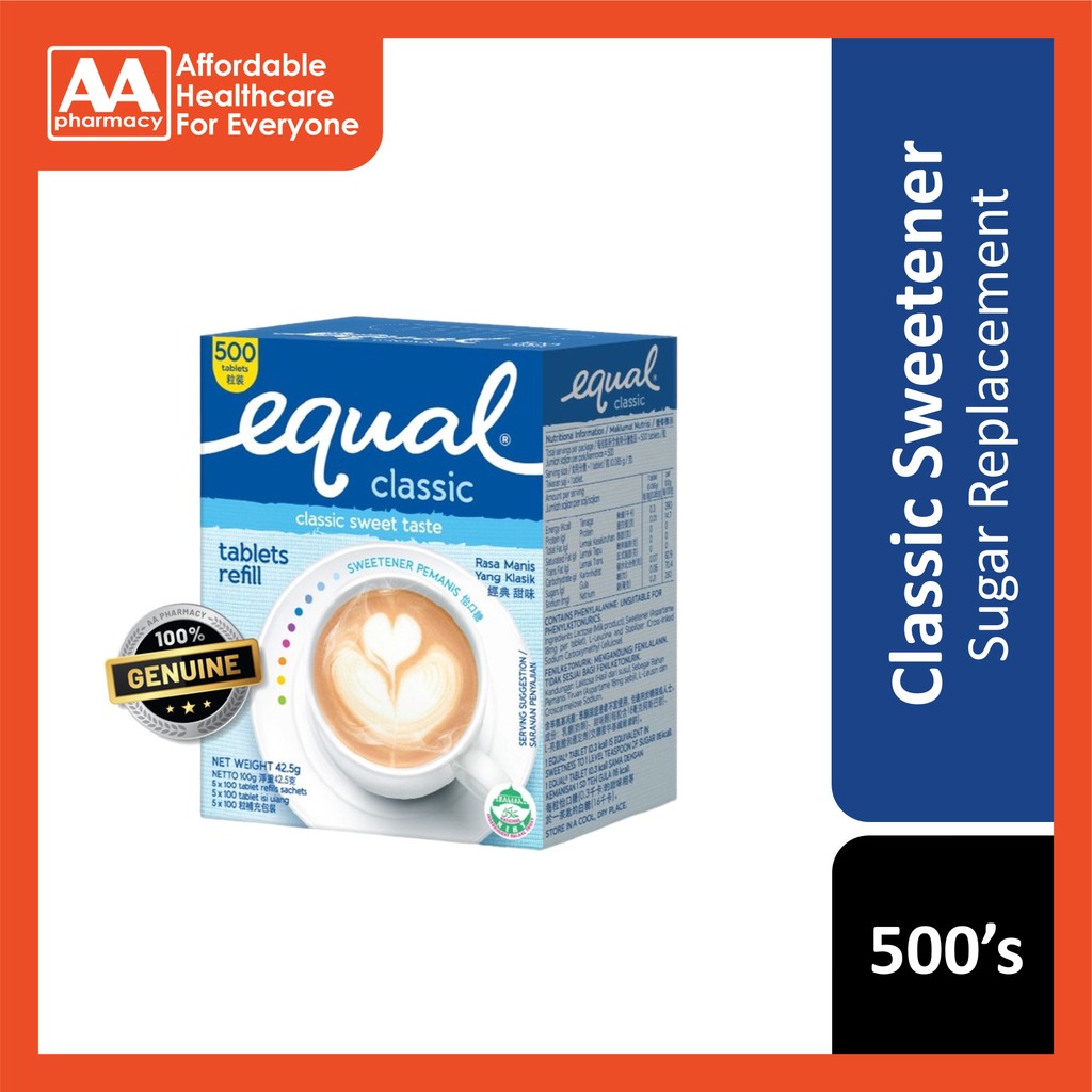 Equal Classic Sweetener Tablet (500's) [Refill Pack] | Shopee Singapore