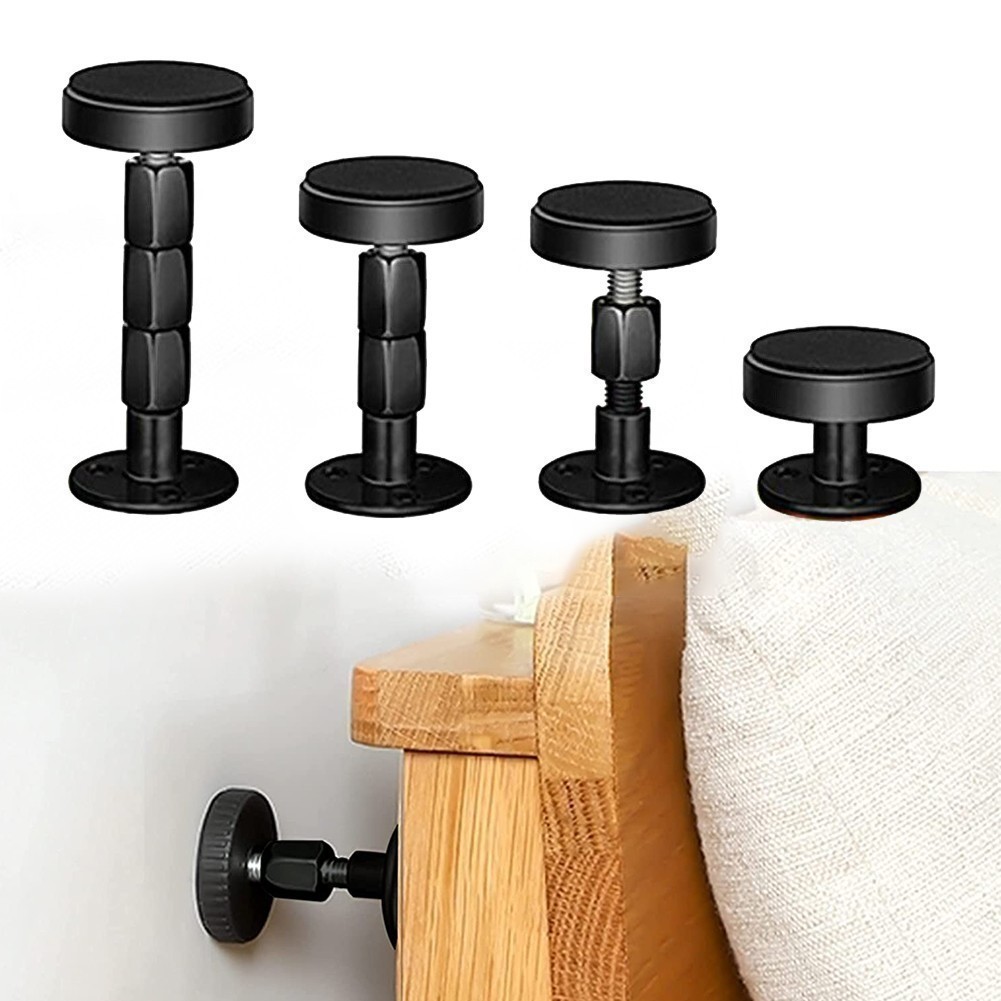 Wall Friendly Bed Frame Stopper with Adjustable Threaded Headboard ...