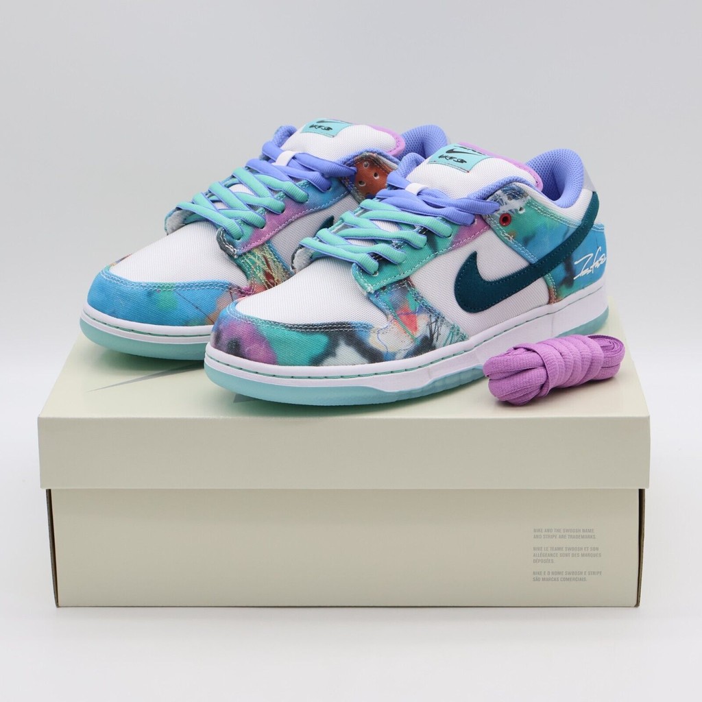 HF6061-400 Futura Nike SB Dunk Low White and Geode Teal (Men's ...
