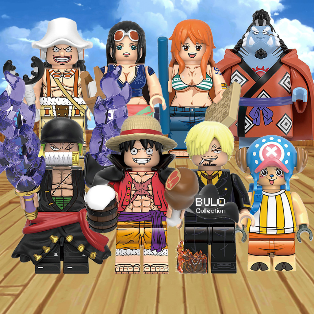 One Piece Straw Hat Luffy Zoro Custom Minifigures Sanji Chopper Nami ...