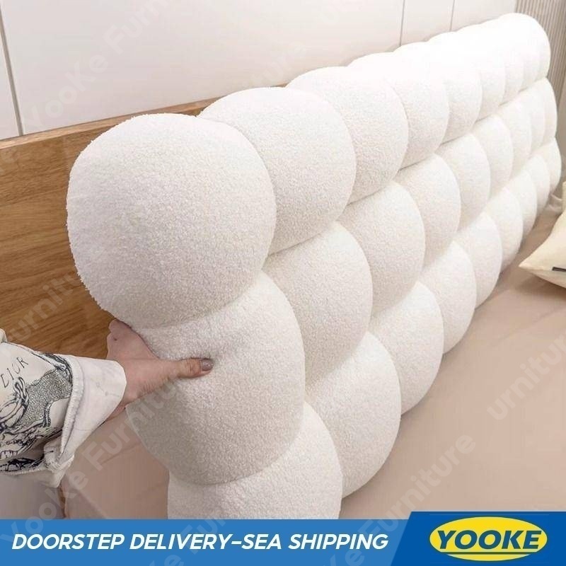 YOOKE Same Style Small Snowball Headboard Soft Bag Thickened 2024 ...