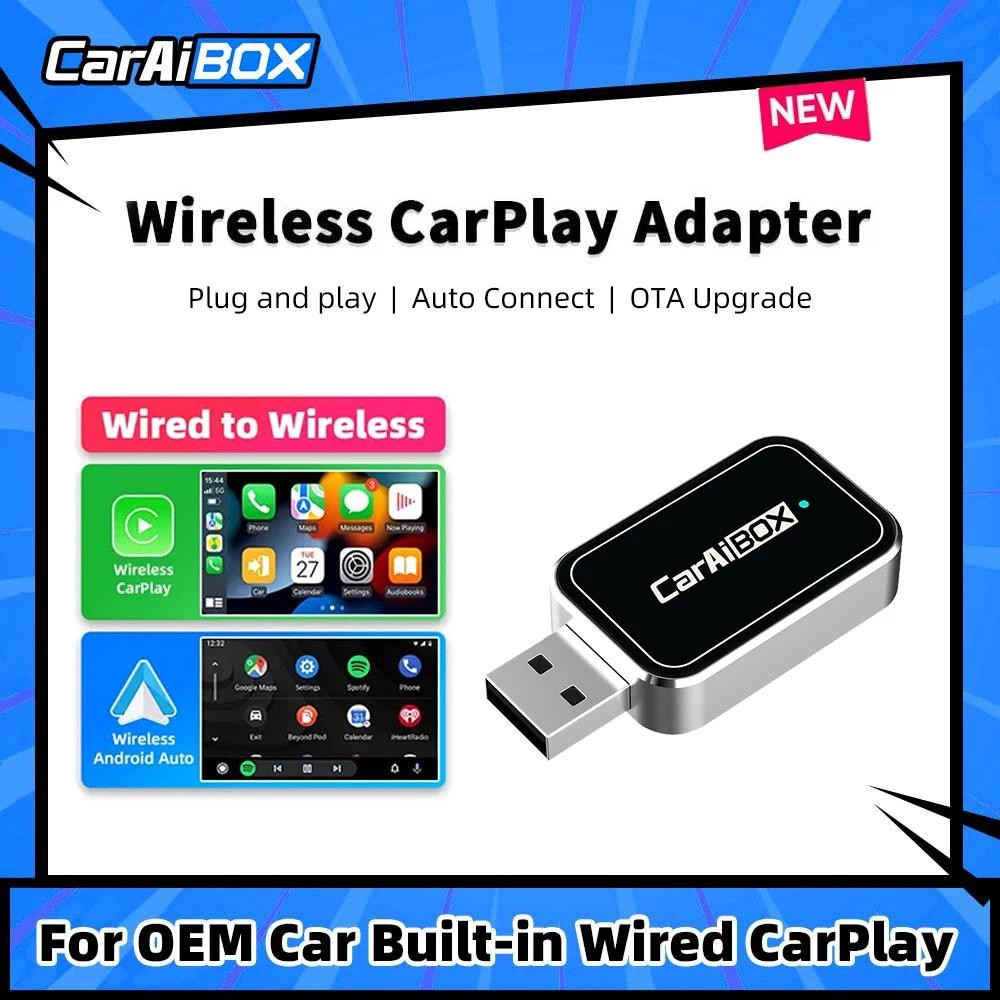 CarAIBOX 2in1 USB A/C Plug and Play Wireless Carplay Adapter Android ...