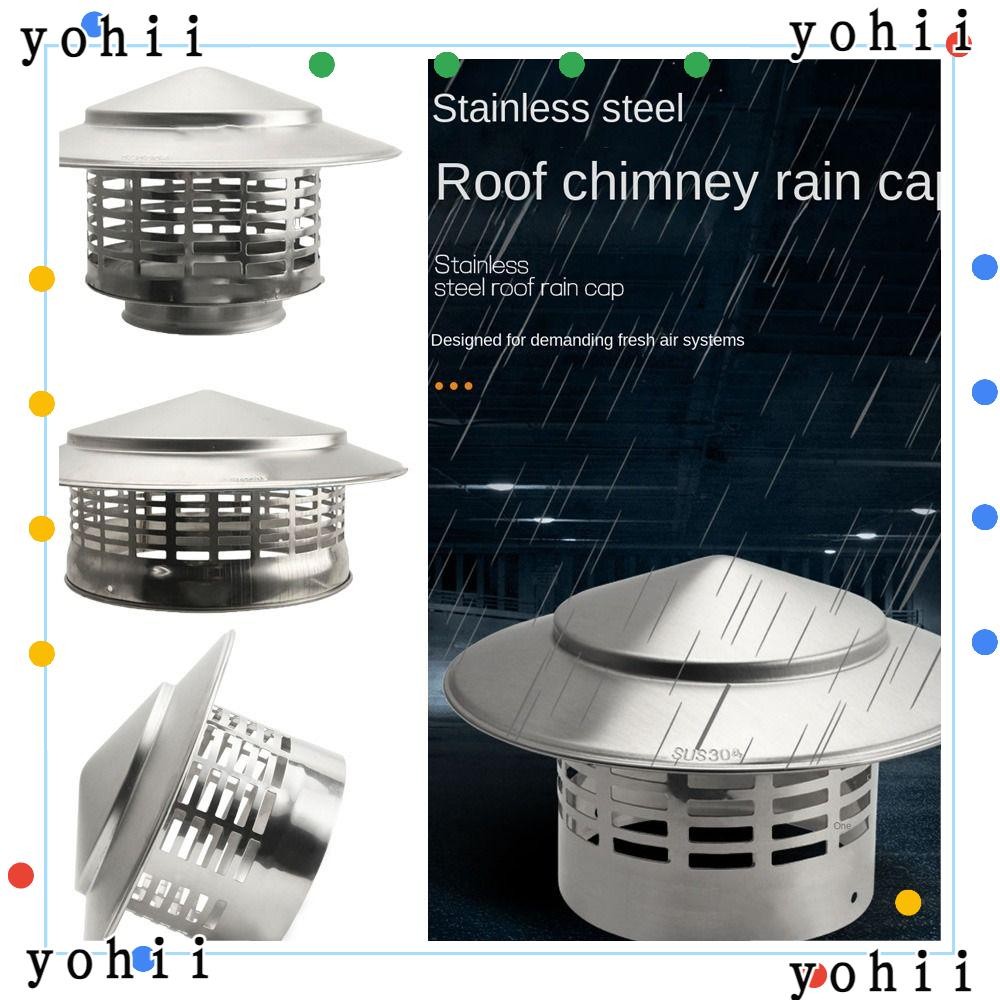 YOHII Ventilated Rain Cap, Smoke Exhaust Hood Exterior Wall Chimney Cap ...