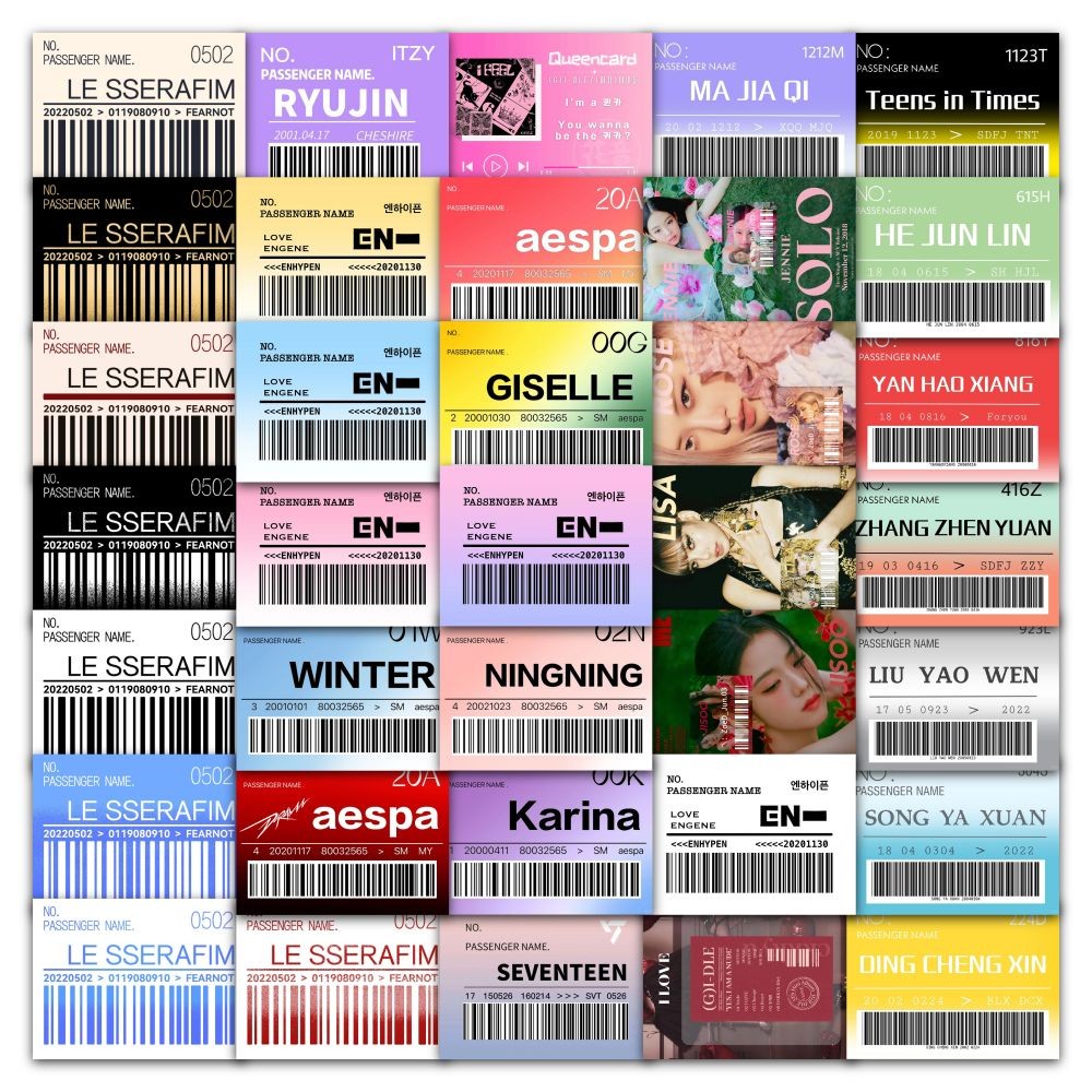 63 Kpop Sealing Stickers - Idol & Group Themed Stickers for Packages ...
