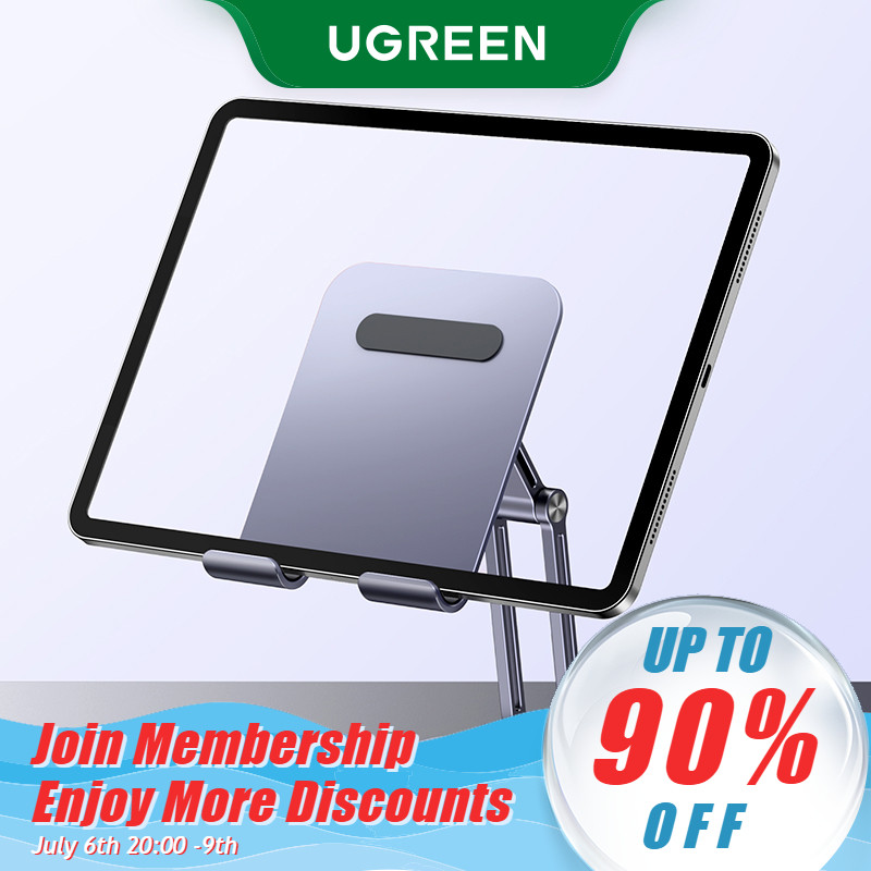 UGREEN Aluminum Foldable Tablet Stand With Multi Angle Adjustment For ...