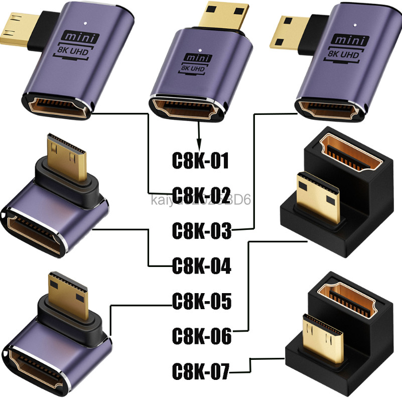 HDMI Female C8K-01Straight Head/- C8K-07 To Mini Micro With Light ...