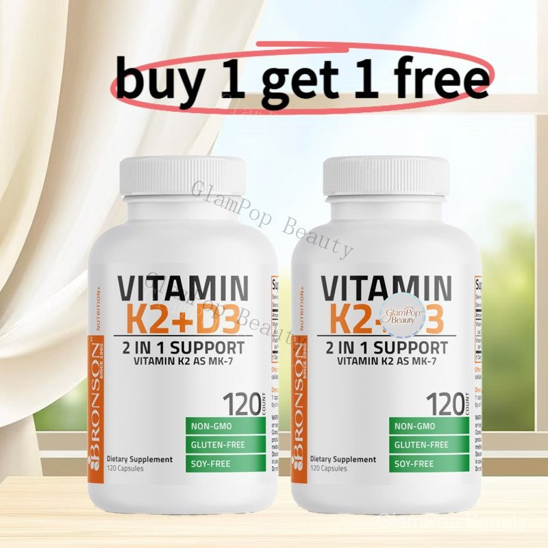 SG stock buy1get1free Bronson Vitamin K2 D3 (MK7) Supplements Non-GMO ...