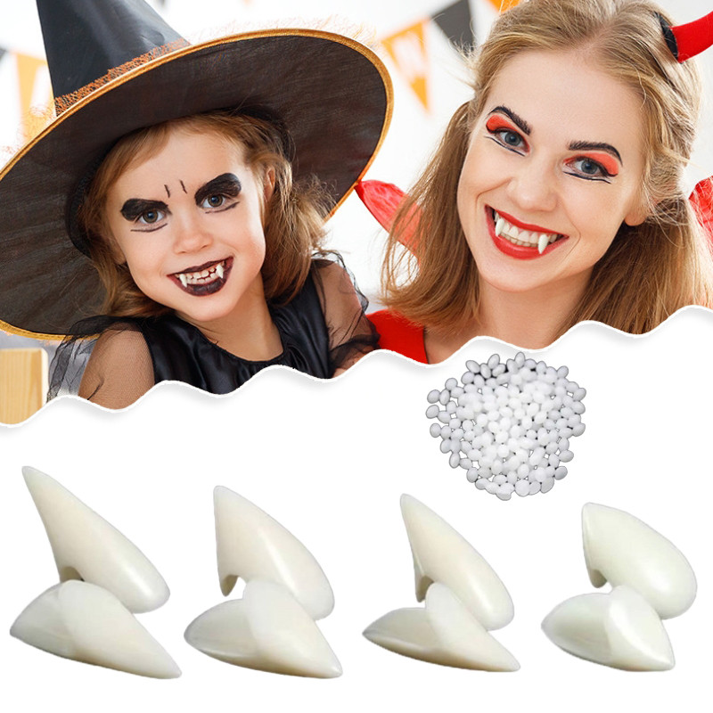 Fangs Dentures Props Halloween Decoration Props Resin Fake Teeth with ...