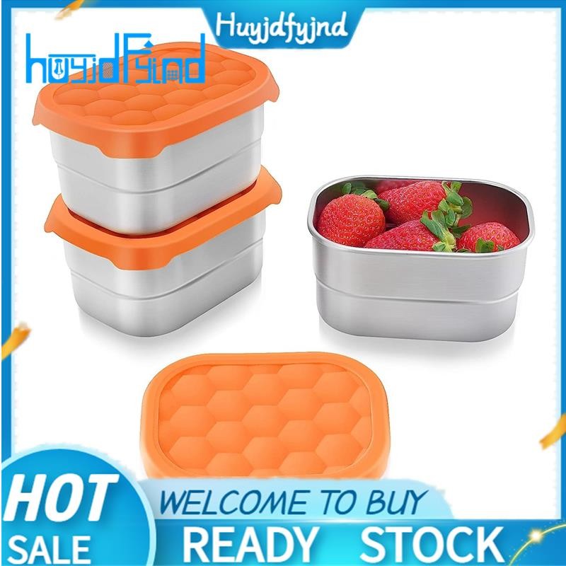 3Pcs Snack Containers for Kids Stainless Steel Snack Containers for ...