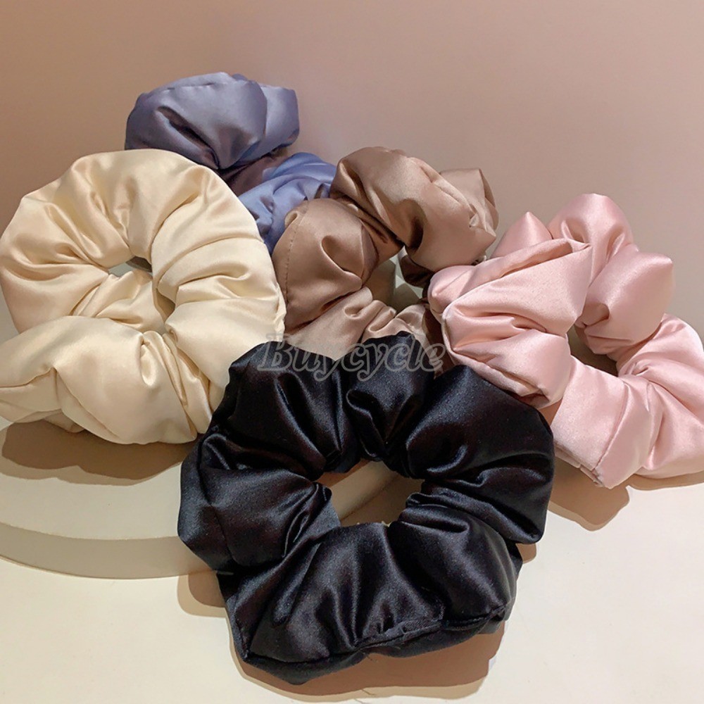 Morandi Color Scheme Fashionable Solid Color Hair Loop Tie Hair Curly ...