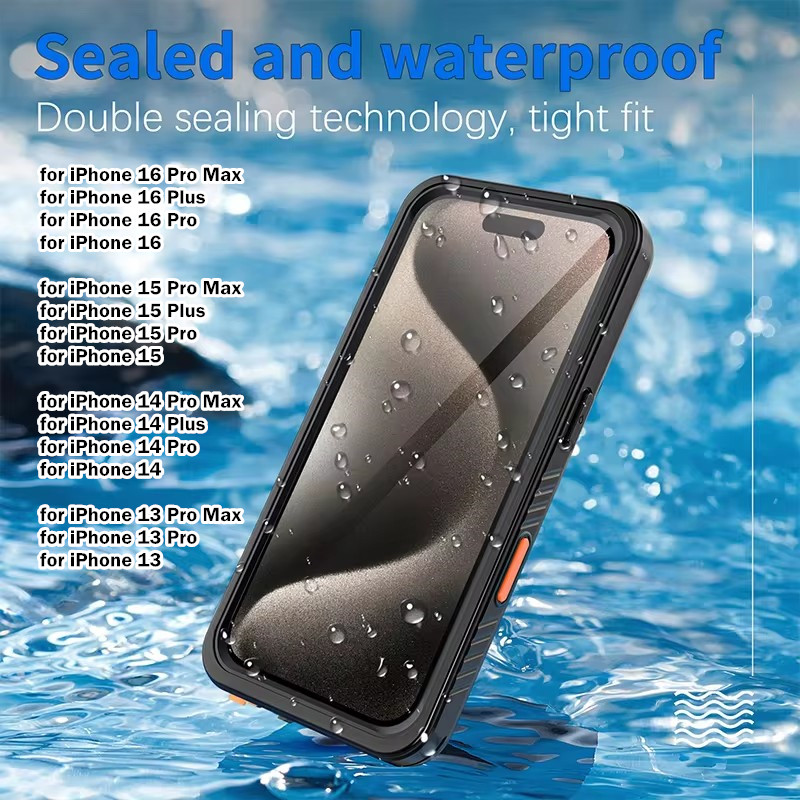 [Redpepper] IP68 Waterproof Phone Case For iPhone 16 Pro Max 16 Plus 15 ...