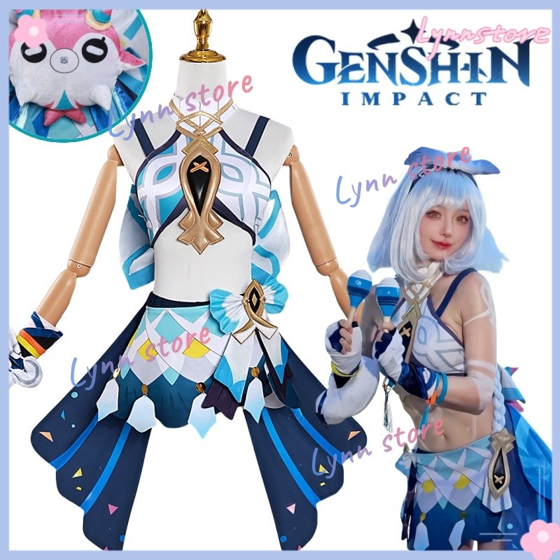 GENSHIN IMPACT Hydro Character MUALANI Cosplay Costume Splish-Splash ...