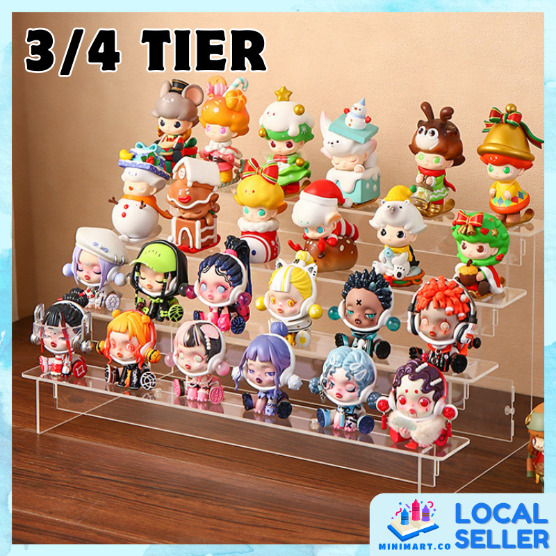 Easy Install Transparent Acrylic Display Ladder Blind Box Storage ...
