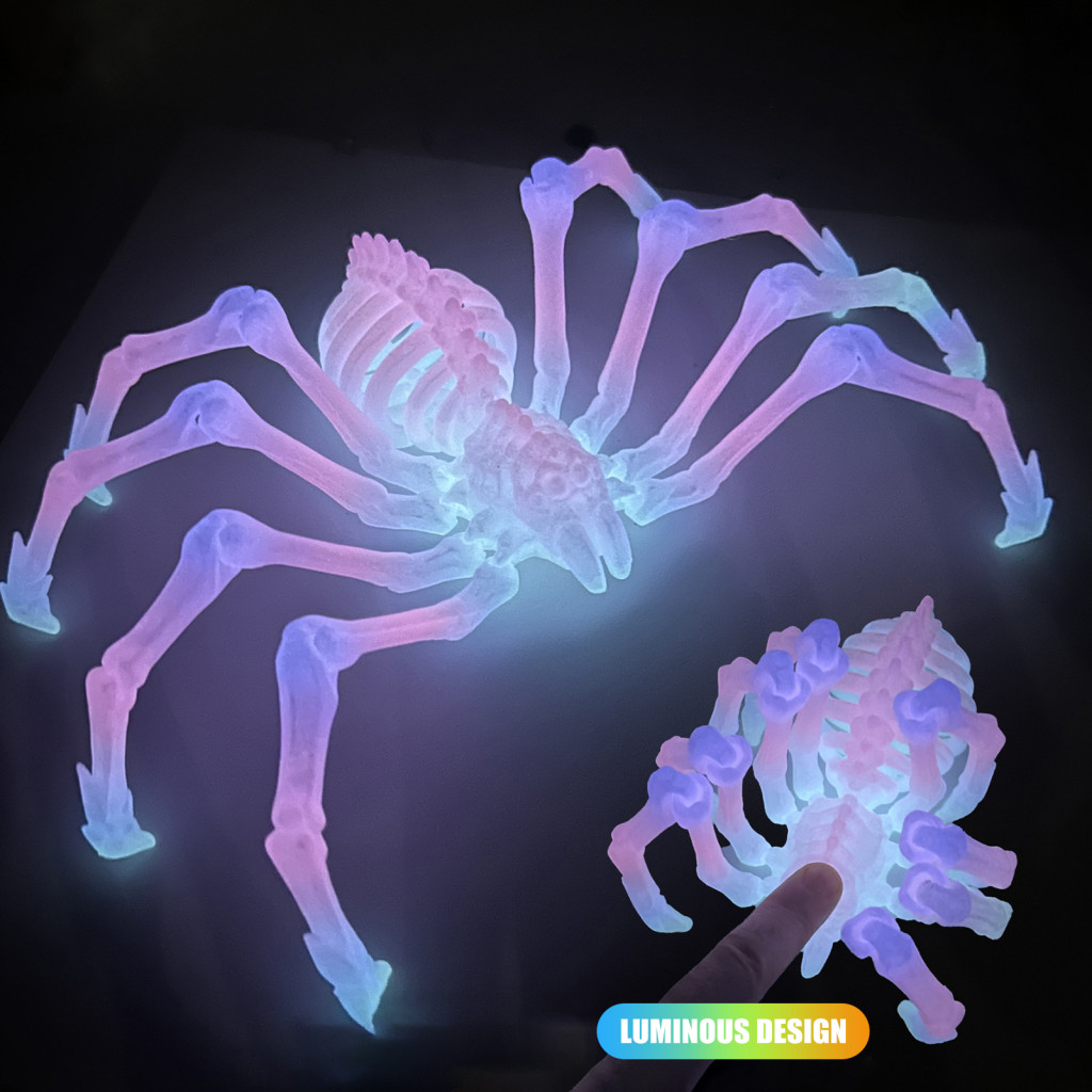 3d Printed Spider Toy Halloween Spider Figurine Glow-in-the-dark Giant ...
