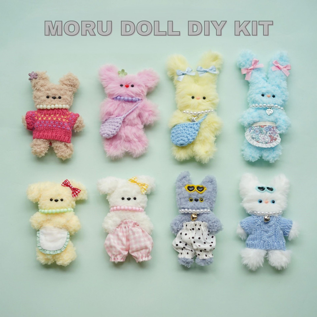 [HARU] Moru Doll DIY Kit Plush Doll Handmade Cute Doll Crafts | Shopee ...
