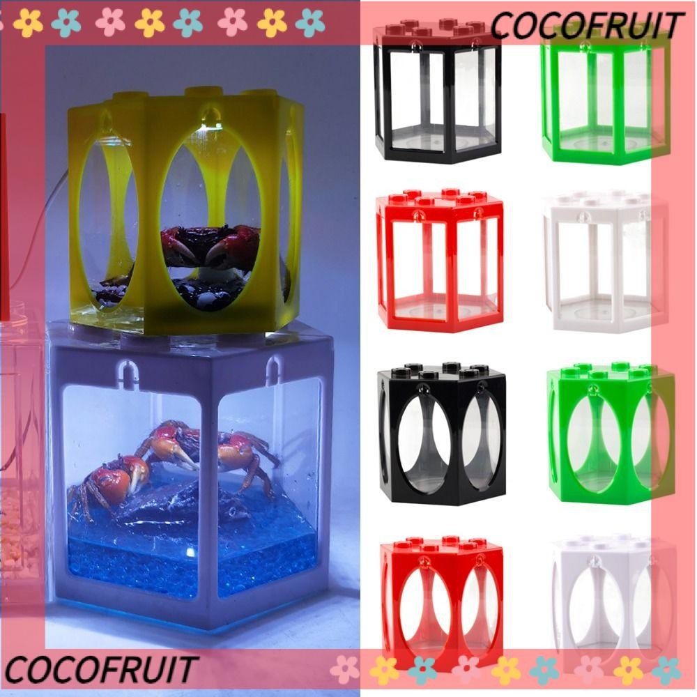 COCOFRUIT Building Block Aquarium, Plastic Rectangle/Oval Window Betta ...