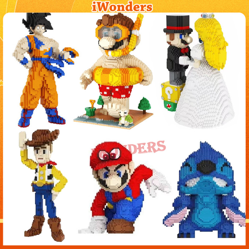 Nano Blocks Toy Story Super Mario Demon Slayer Dragon Ball Stitch ...