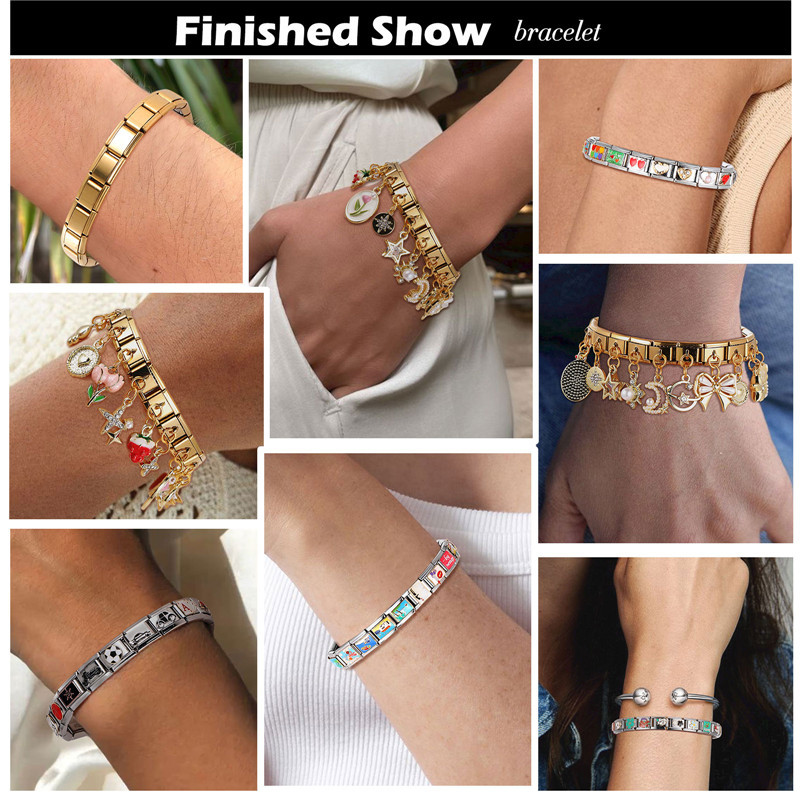 Italian Charm Links For Bracelets New Fashion Gold Charm Bracelet ...