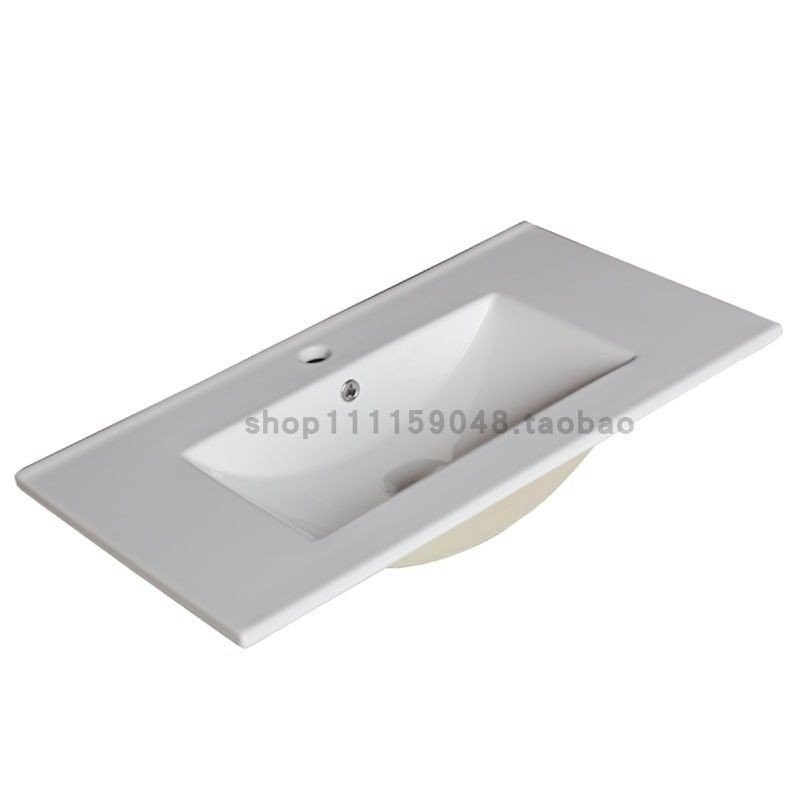 Mid-Basin Semi-Embedded Inter-Platform Basin Household Bathroom Ceramic ...