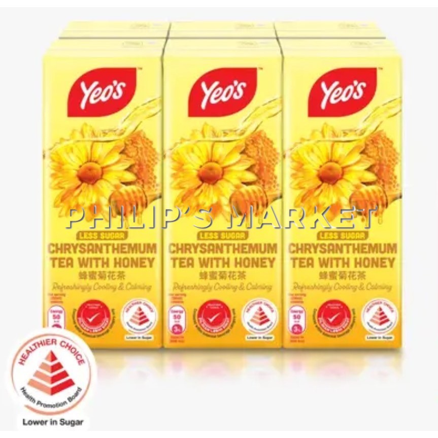 Yeo's Chrysanthemum Tea With Honey (6 x 250ml) | Shopee Singapore