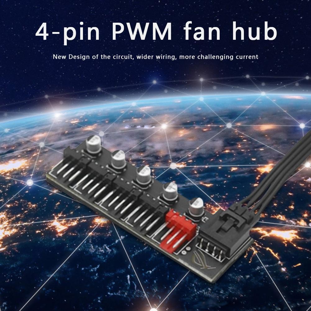 5 Port PC Fan Hub Splitter Speed Controller Adapter for 4 Pin PWM Cooling Fan [countless1.sg ...