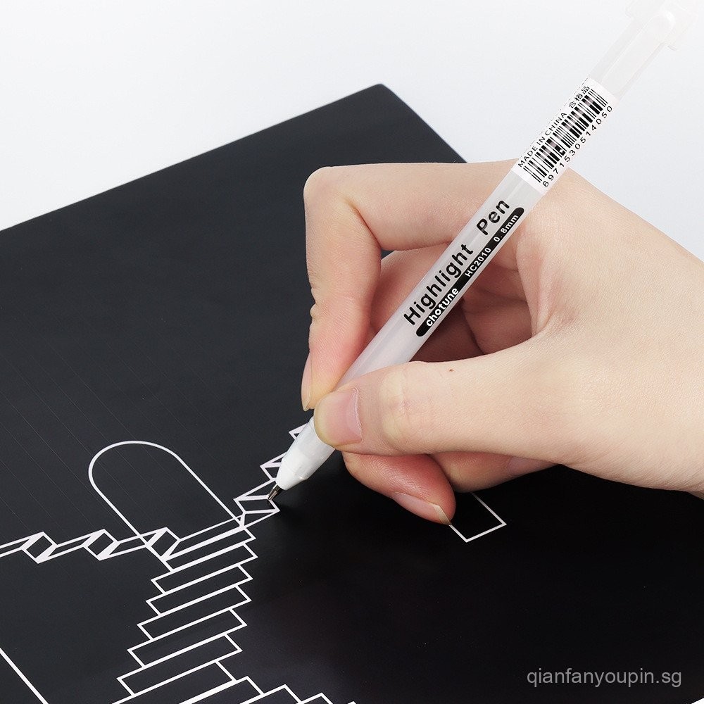 Discount Highlighter Pen White Graffiti Outlining Pen Art student anime ...