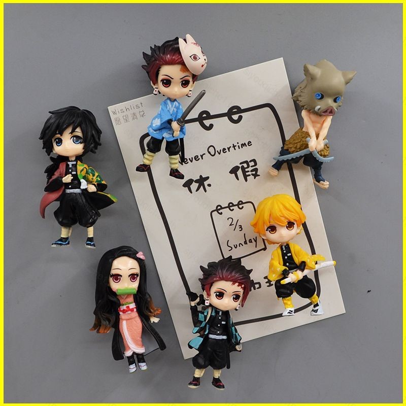 SY1 Demon Slayer Fridge Magnet 3D Decoration Anime Refrigerator Magnets ...