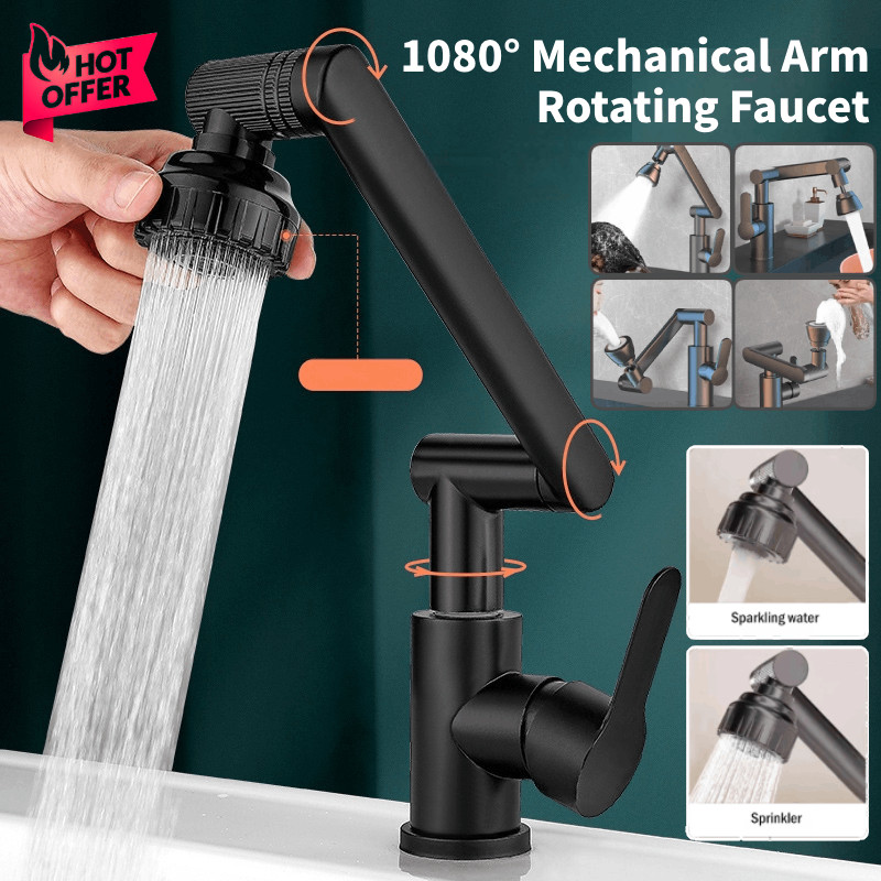 【Ship in 24H】Original💕1080° Mechanical Arm Rotating Faucet/Mechanical ...